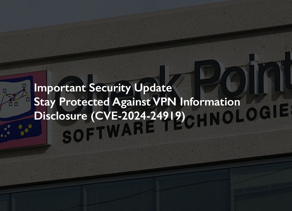 Security Update from our Partner Check Point - Cloud Networks